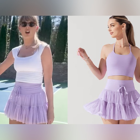 POPFLEX | Skirts | Popflex Digital Lavender Pirouette Skort | Poshmark